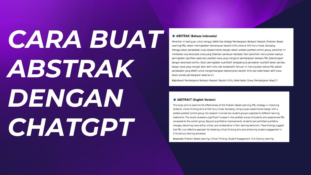 2 Cara Buat Abstrak Dengan ChatGPT Dengan Mudah dan Cepat - YouTube