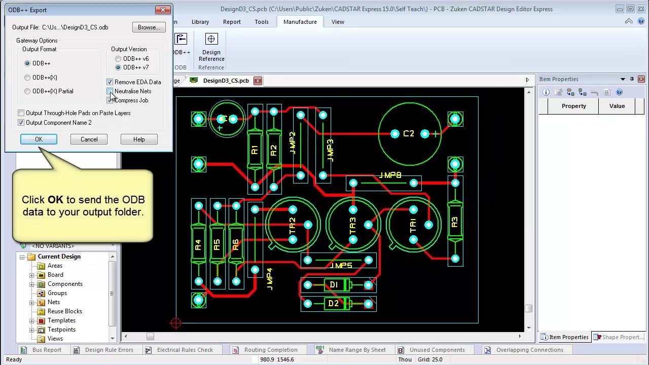 CADSTAR - Generating ODB++ Output - YouTube