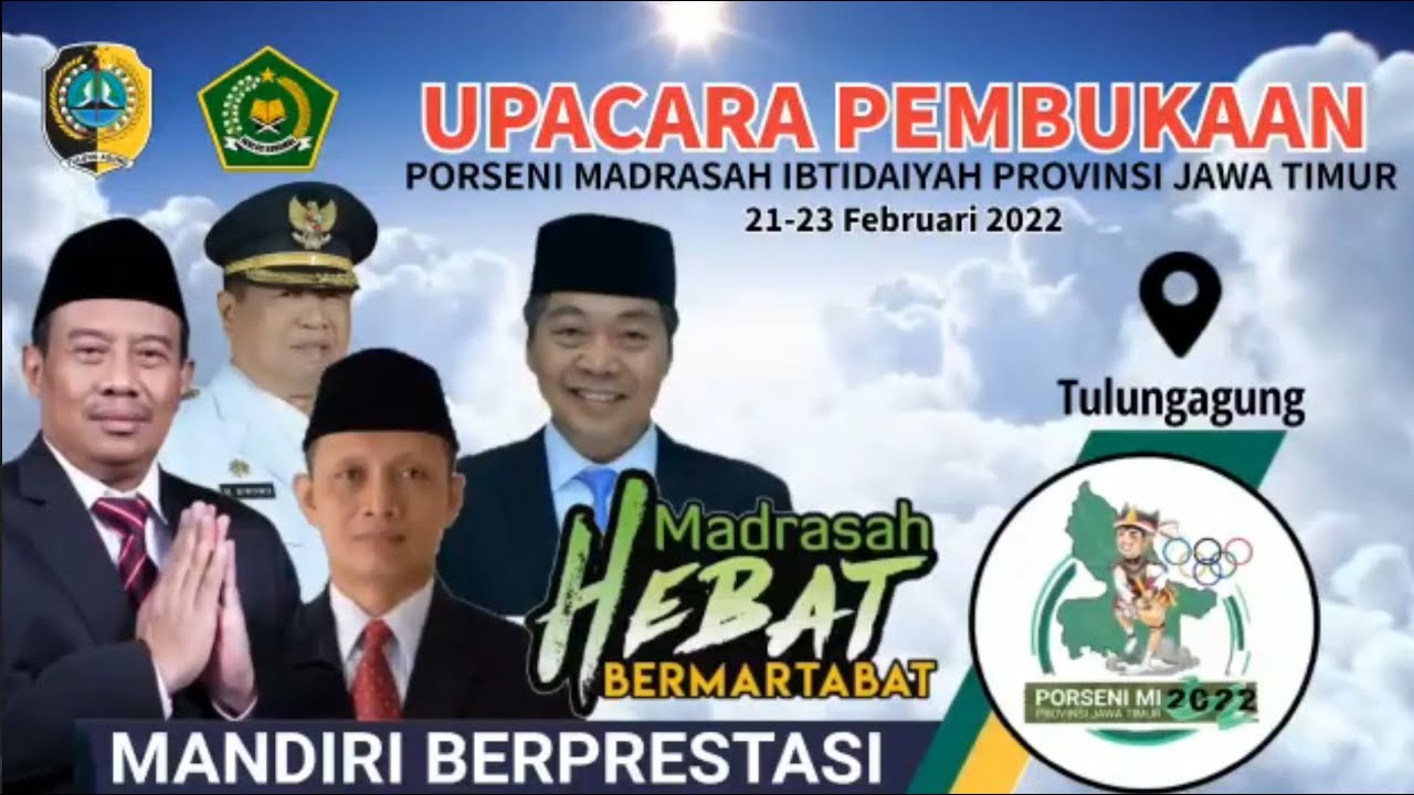 LIVE | PEMBUKAAN PORSENI MADRASAH IBTIDAIYAH PROVINSI JAWA TIMUR TAHUN ...