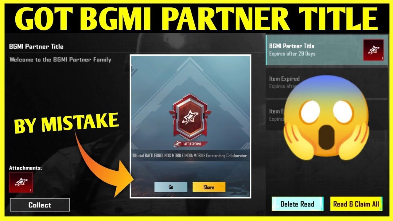 OMG😳 HE GOT BGMI PARTNER TITLE BY MISTAKE | BGMI GIVEAWAY FREE TITLE ...