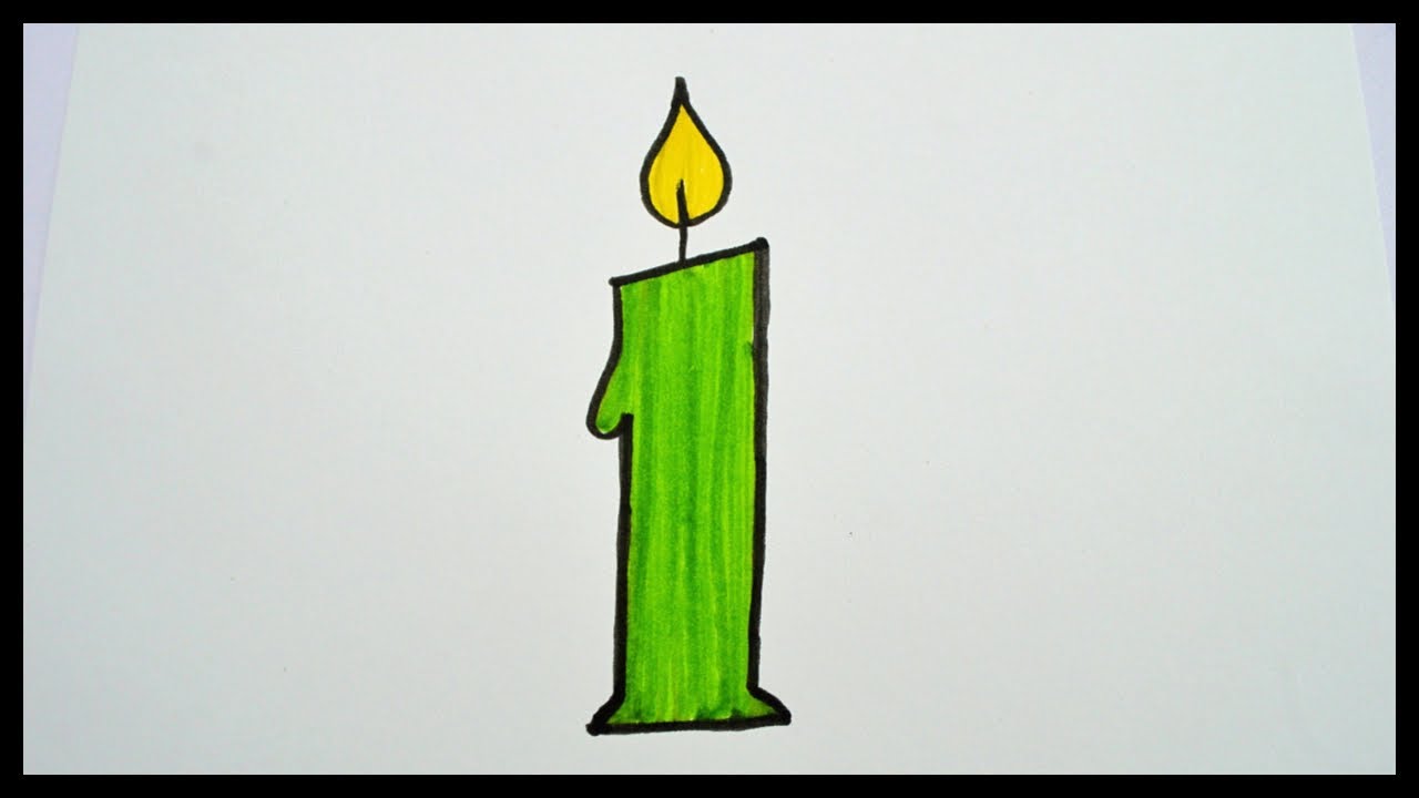 How To Draw A Candle || Drawing For Kids || Easy Drawing - YouTube