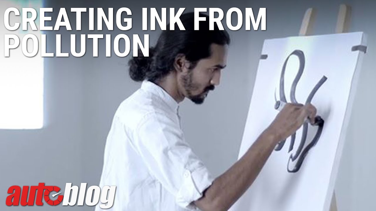 Creating ink from pollution - YouTube