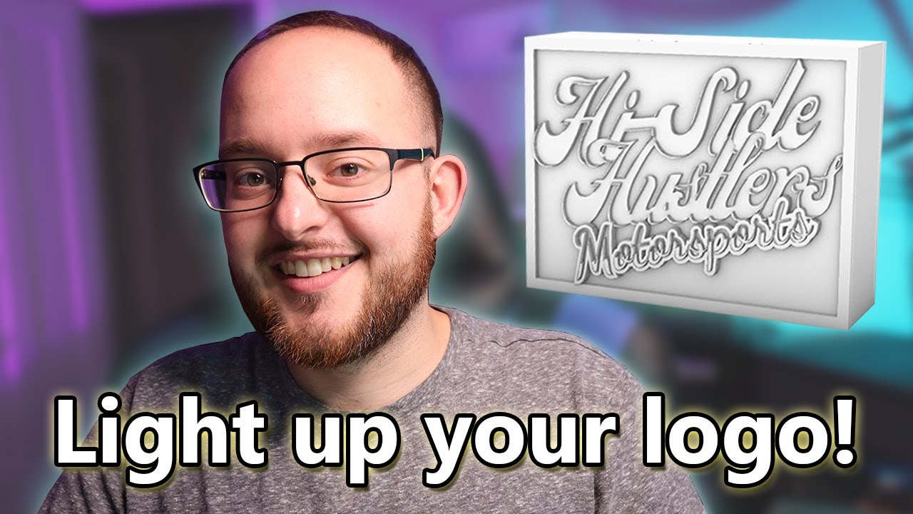 Turn your logo into a 3D Printable Lightbox! - YouTube