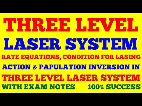 LASER RATE EQUATIONS FOR THREE LEVEL SYSTEM | THREE LEVEL LASER SYSTEM ...