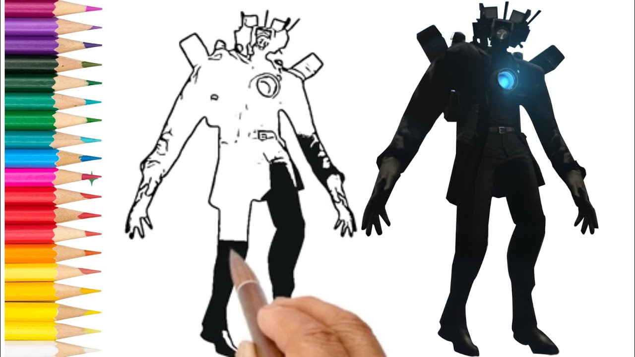 HOW TO DRAW TITAN CAMERAMAN les than 5 Minute! | Skibidi Toilet ...