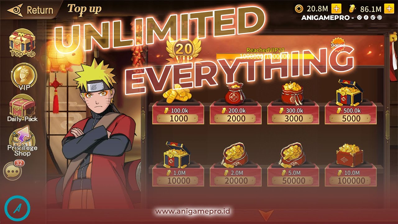 NARUTO MOBILE GAME [PRIVATE SERVER ENGLISH] UNLIMITED EVERYTHING (FULL ...