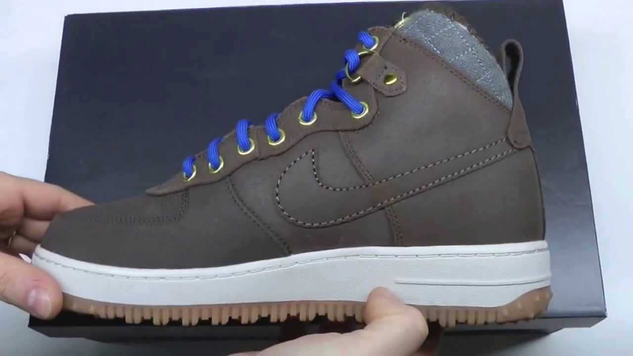 MOVESHOP NIKE AF 1 DUCKBOOT 444745 204 BROWN - YouTube
