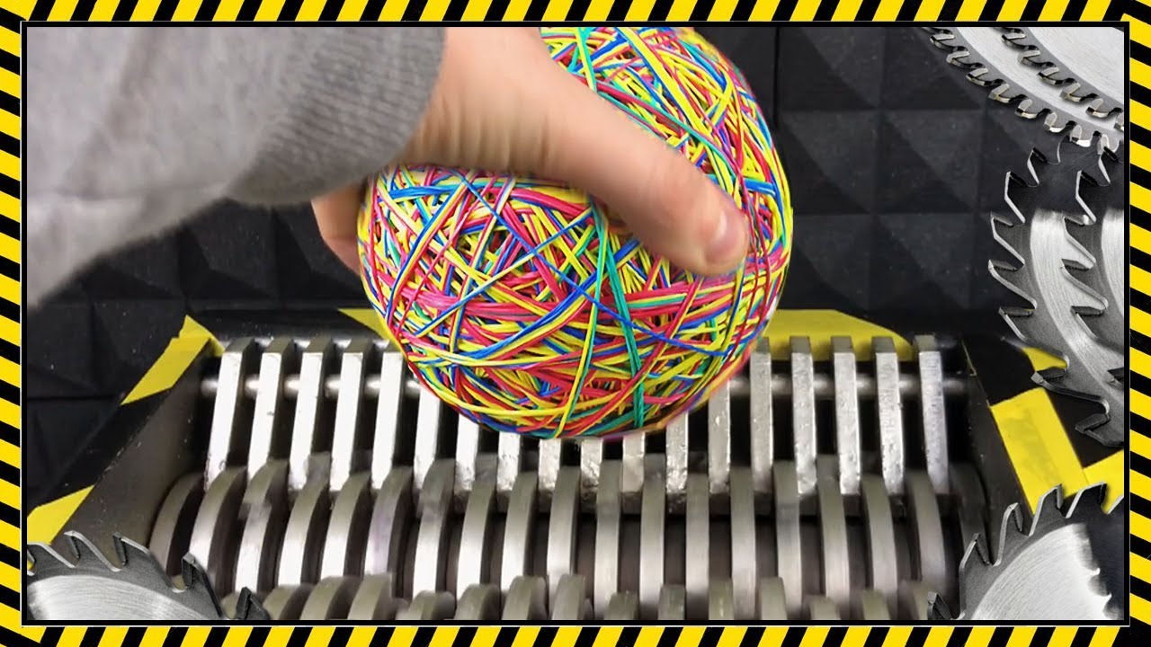 SHREDDING GIANT 10,000 RUBBER BAND BALL! - YouTube