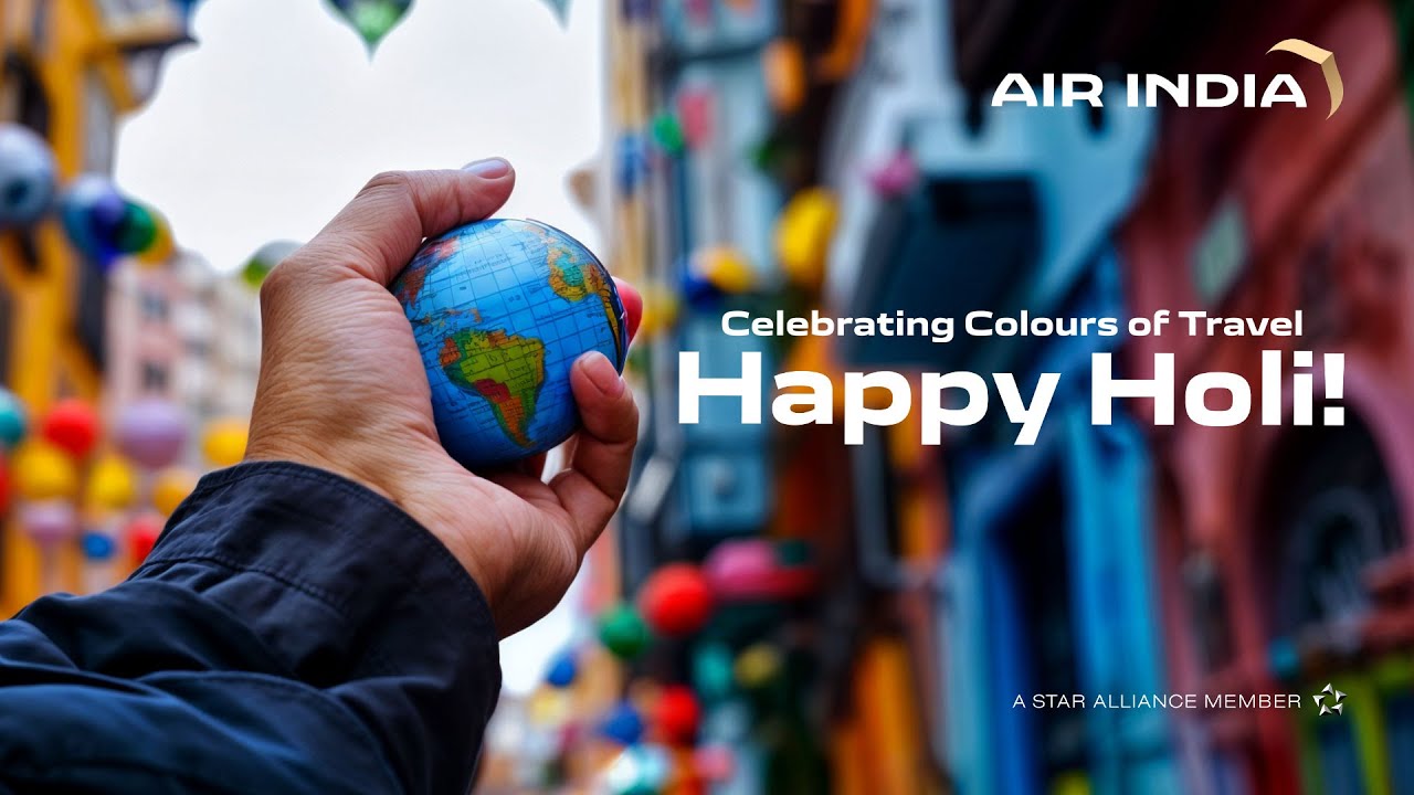 Colours of Travel | Air India's AI generated Holi Film - YouTube