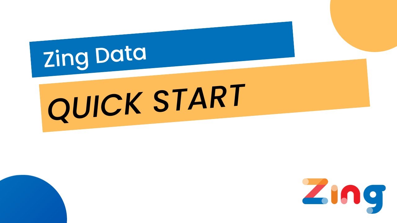Zing Data Quick Start - GenAI analytics platform that works everywhere you do - YouTube