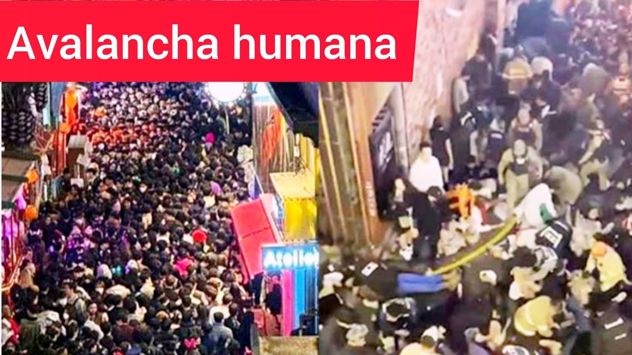 Avalancha humana en Corea - YouTube