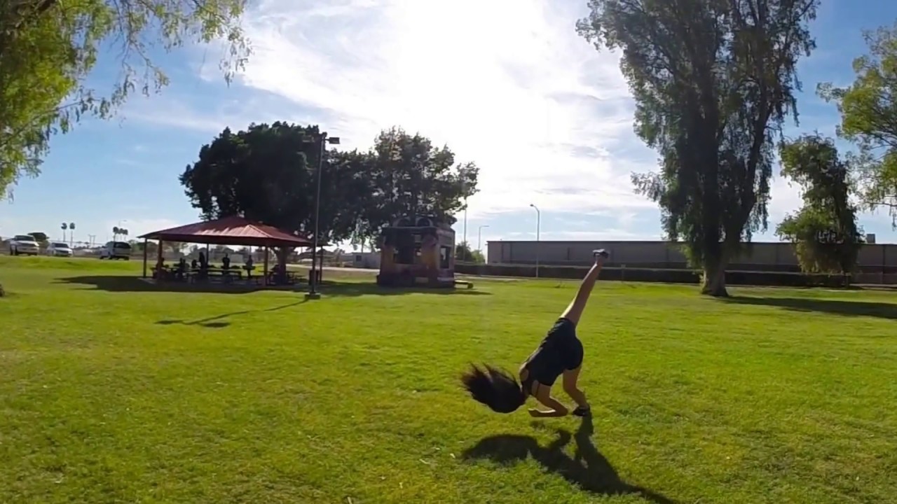 SLOW MOTION NO HANDS CART WHEEL - YouTube