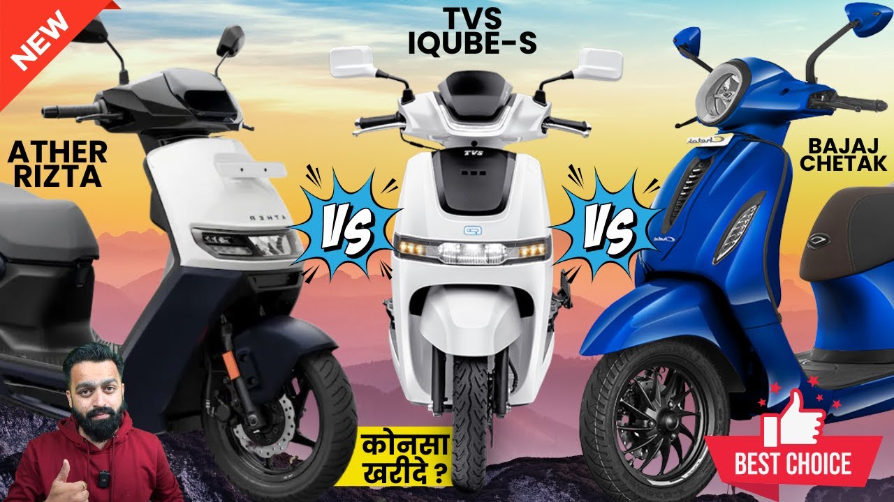 Ather Rizta Vs TVS iQube S Vs Bajaj Chetak Electric Scooter | Ola ...