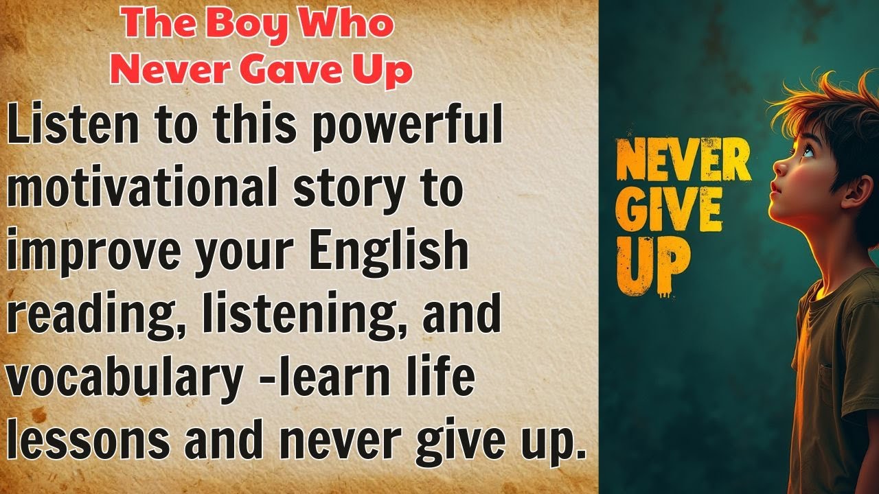 🔥 Never Give Up | Powerful Motivational Story for English Learners ...