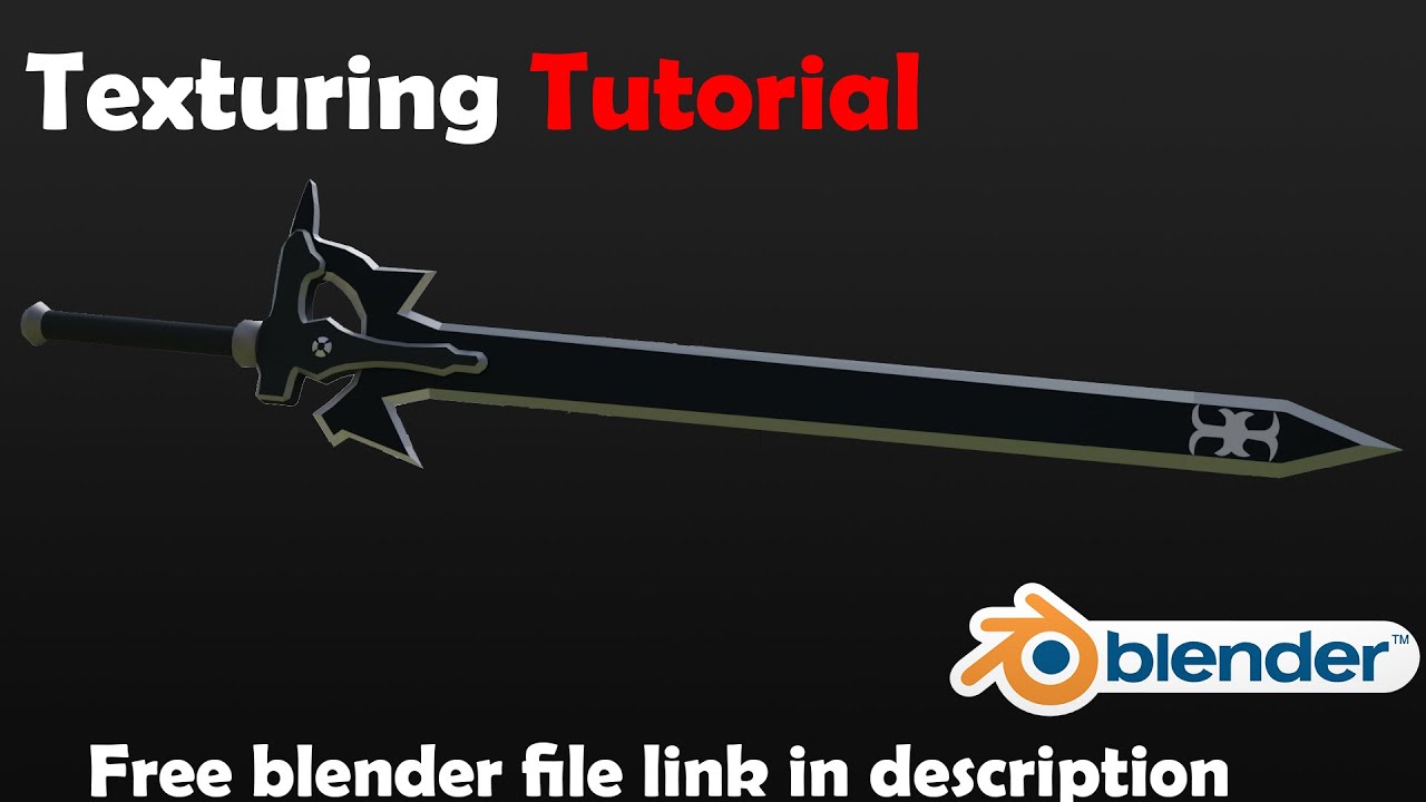 Blender Tutorial - how to texture kirito's sword Elucidator - YouTube