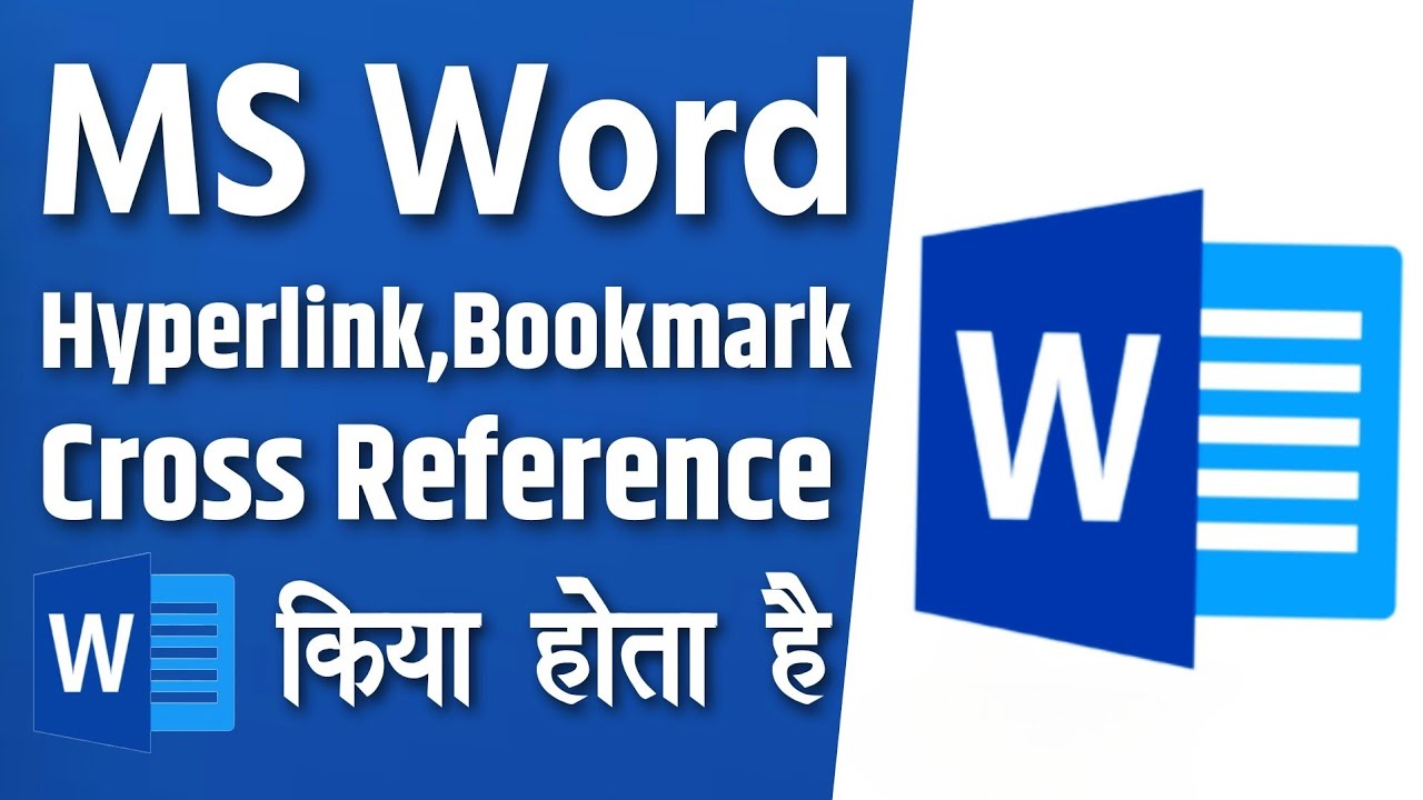 Basic Computer Course Part -11 | How to use Hyperlink, Bookmark Cross ...