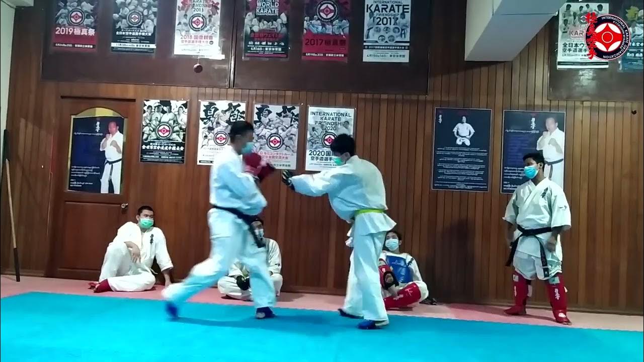 INTERNATIONAL KARATE ORGANIZATION KYOKUSHIN MYANMAR(Sparring)(18) - YouTube