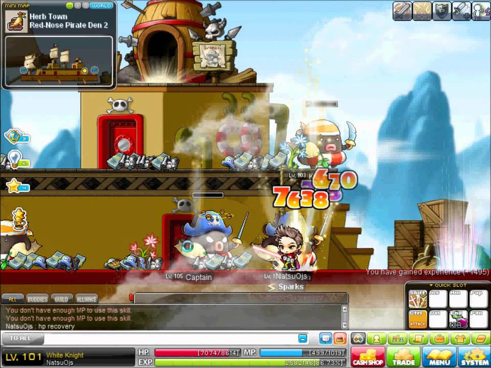 Maplestory: UA White Knight at pirates - YouTube