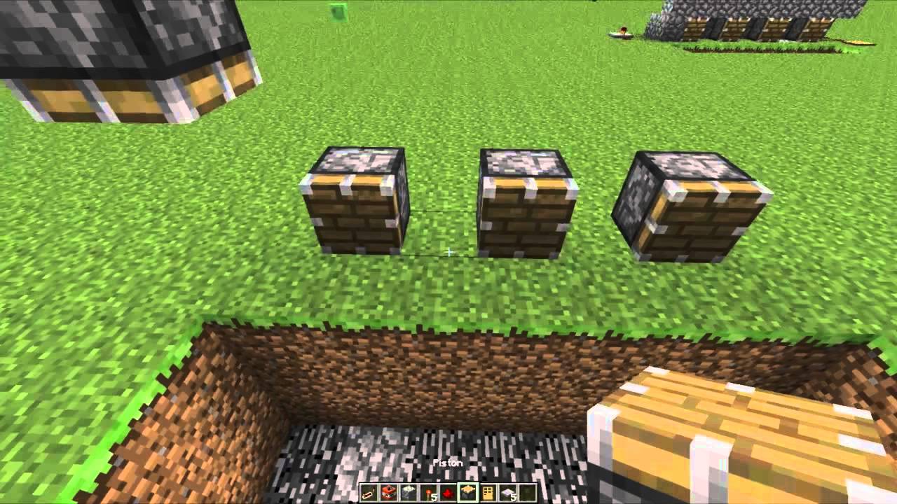 Mob Pusher Trap- Minecraft Tutorial -HD- - YouTube