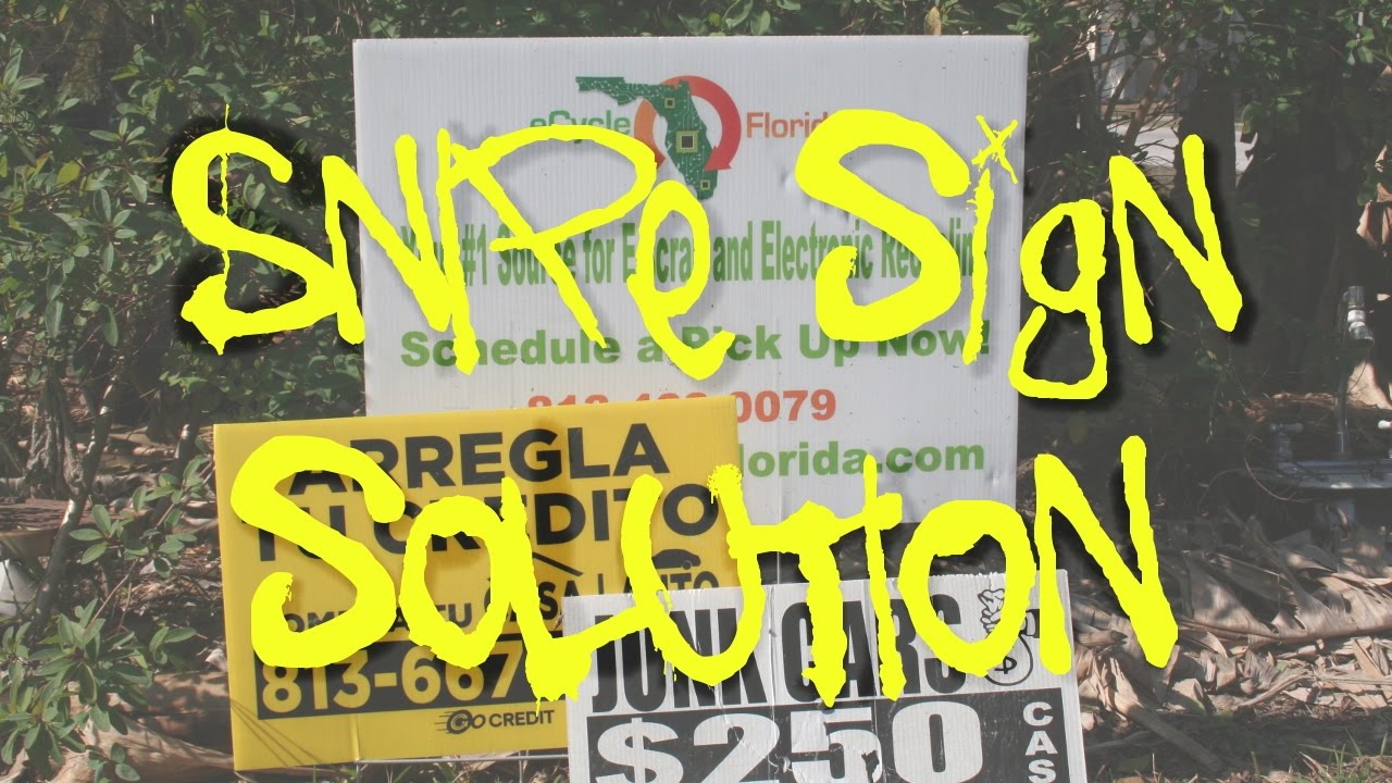Snipe Sign Solution - YouTube