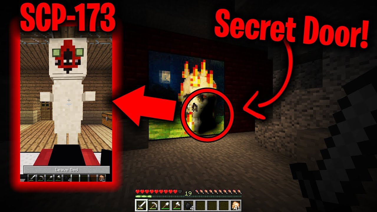 SCP-173 WAS HIDING BEHIND THIS PAINTING in our Minecraft World... - YouTube