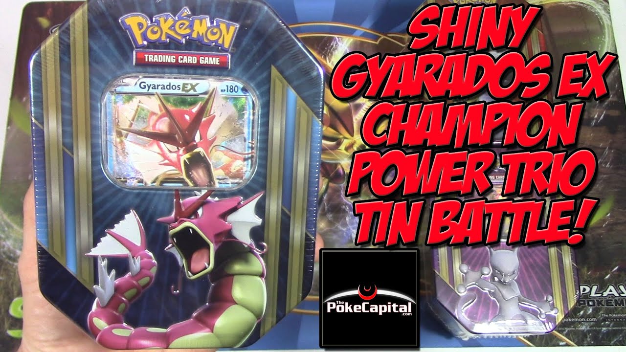 Pokemon Cards - Gyarados EX Champion Power Trio Tin Opening Battle vs ...