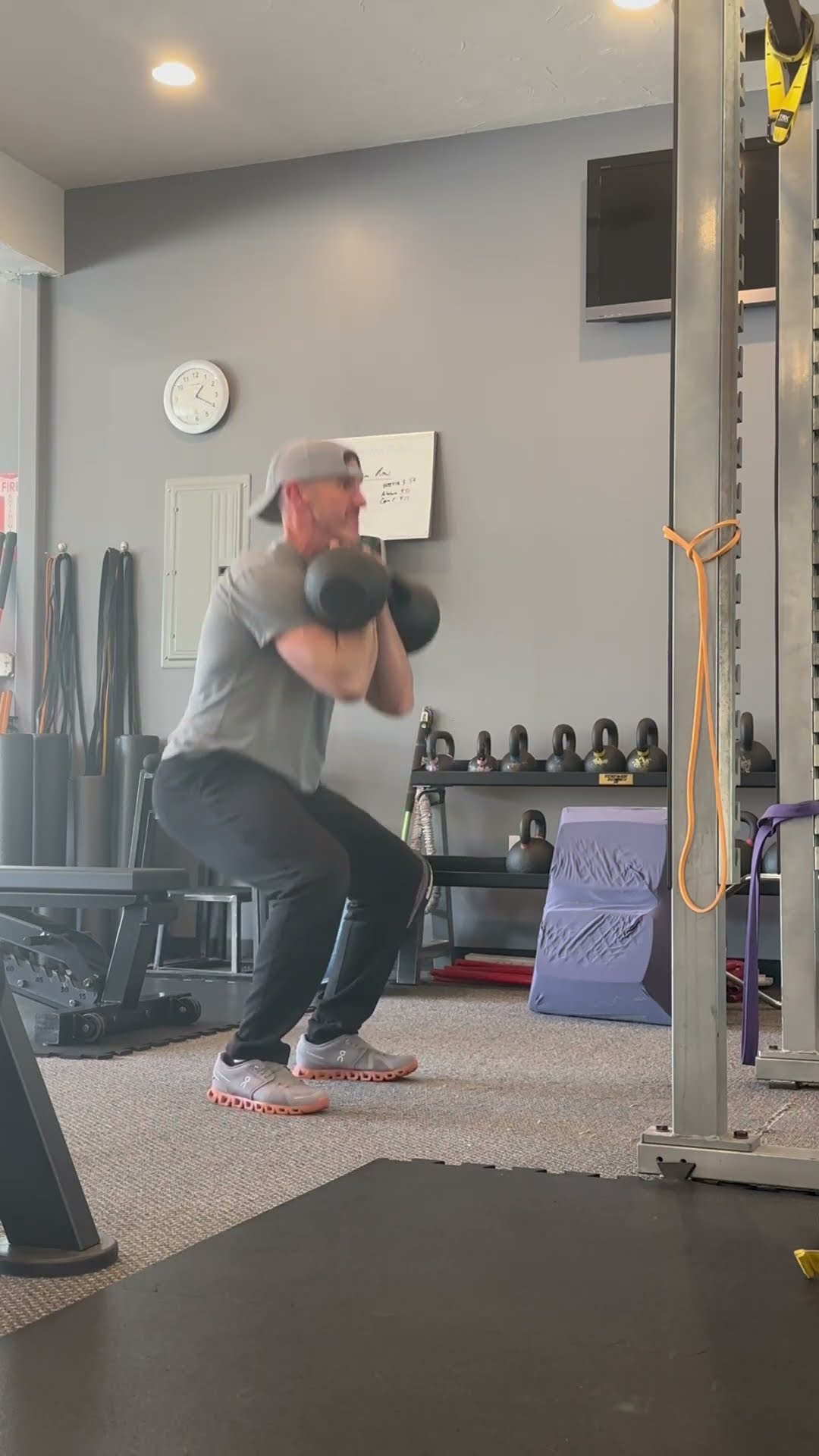 Double KB Racked Squat - YouTube