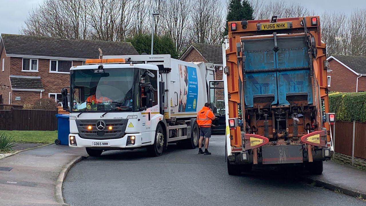 Mercedes Econic Bin Lorry on Mixed Recycling, NMM - YouTube