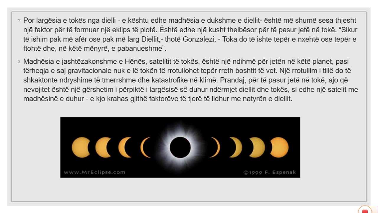 Eklipset. Eklipsi Diellor dhe Henor - YouTube