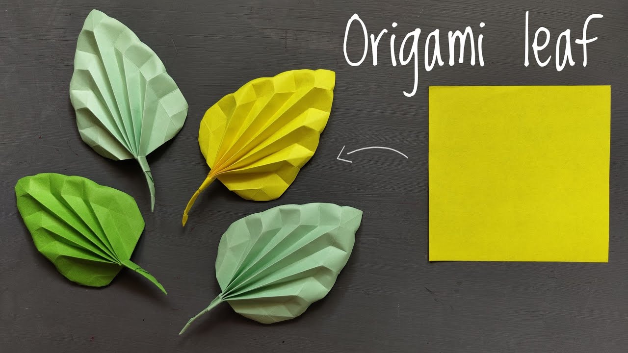 Origami Leaf Tutorial | No Glue | Beautiful Paper Leaves | Art beats - YouTube