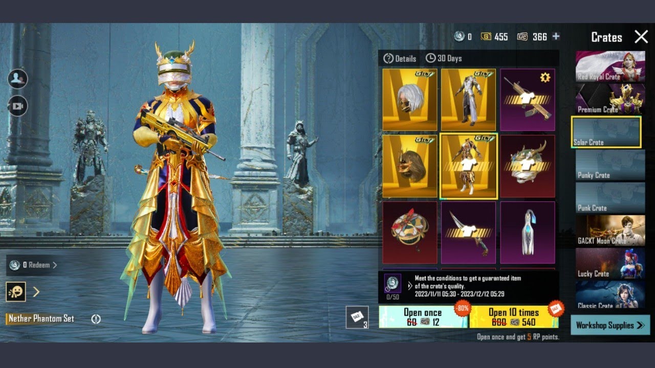 Bgmi New Solar Crate Nether Phantom Set Solar Knight Set - YouTube