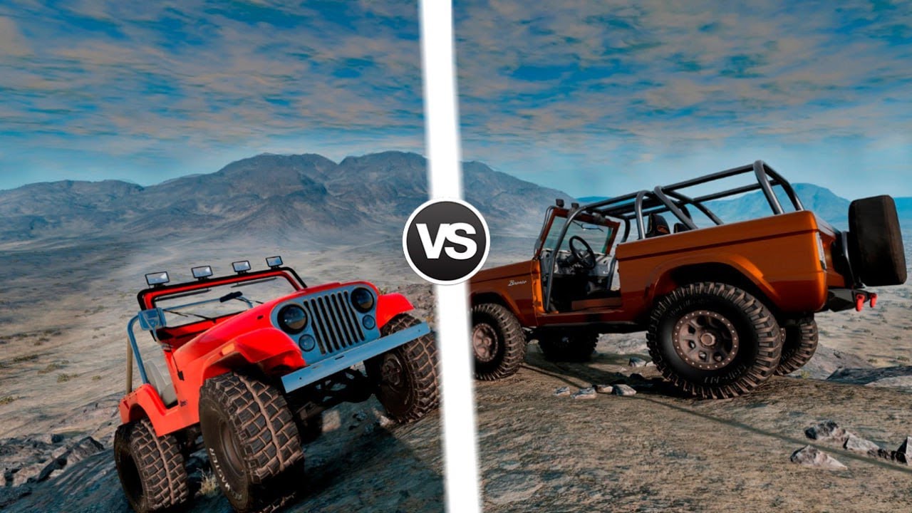 Jeep Renegade vs Ford Bronco / BeamNG.drive - YouTube