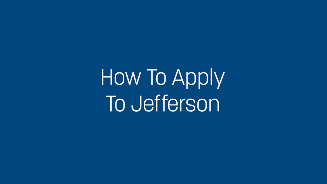 How to Apply to Jefferson Community & Technical College Online - YouTube
