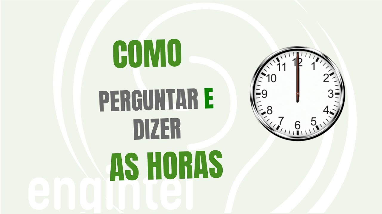 ¿Cómo decir la hora en Portugués? - YouTube