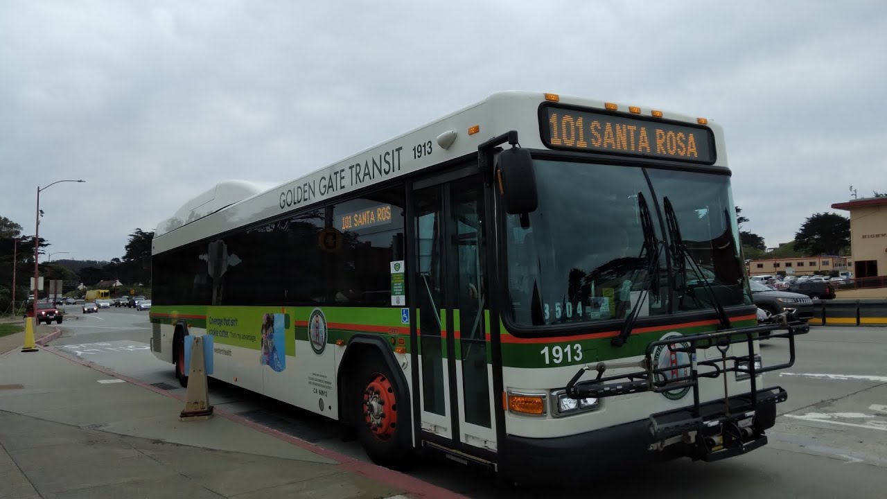Golden Gate Transit 2019 Gillig Low Floor HEV 40' 1913 on Route 101 ...