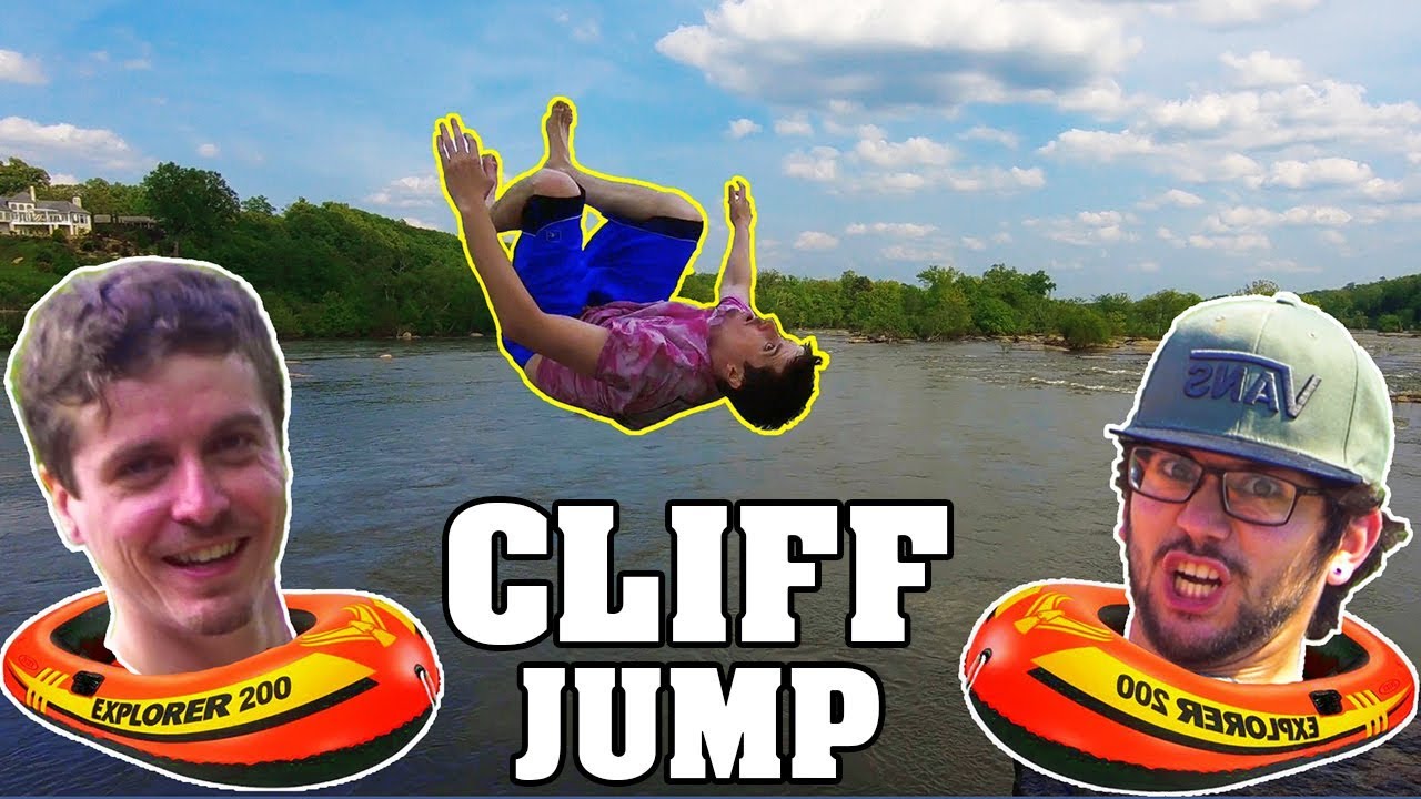 Amazing River Cliff Jump With Rapids! - YouTube