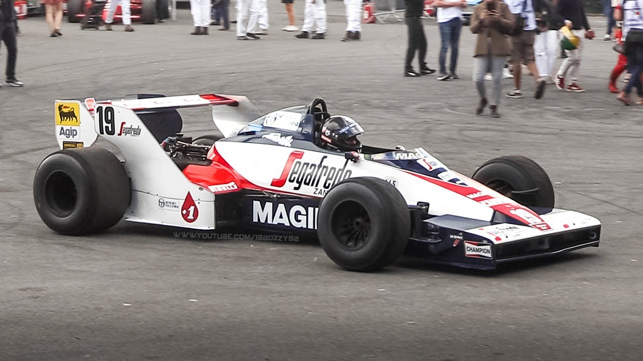 Toleman TG183B F1 Turbo w/ Hart 415T 1.5L 4-Cylinder Engine Sound: Warm ...