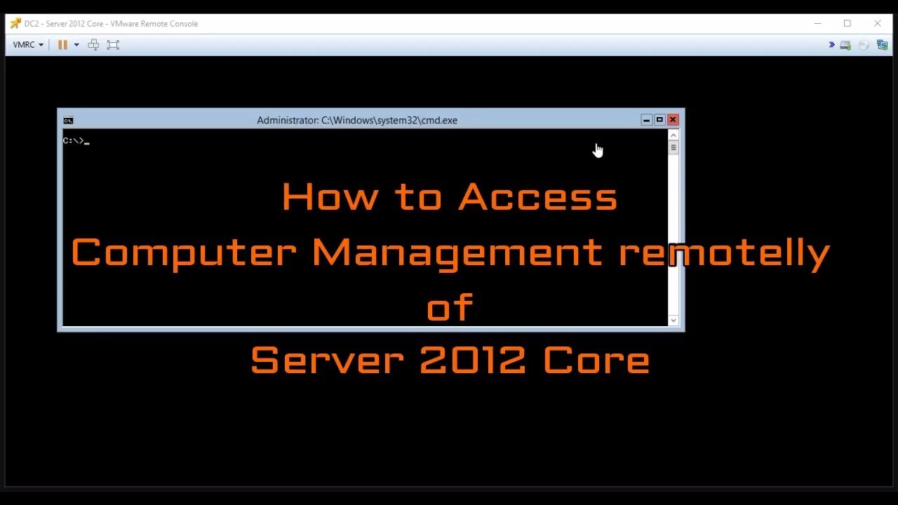How to Access Computer Management of Server 2012 Core Remotely - YouTube