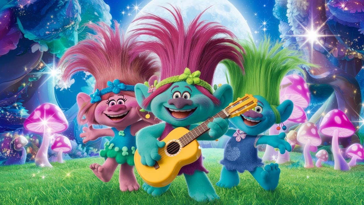 Funny Cartoon Trolls Dance Party | Kids Nursery Song - YouTube