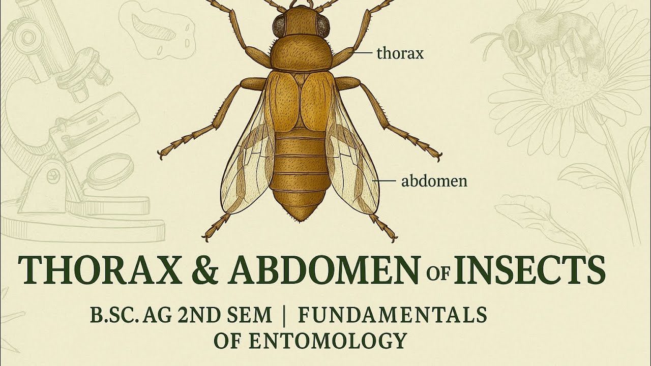 Thorax & Abdomen of Insects | B.Sc Ag 2nd Sem | Fundamentals of ...