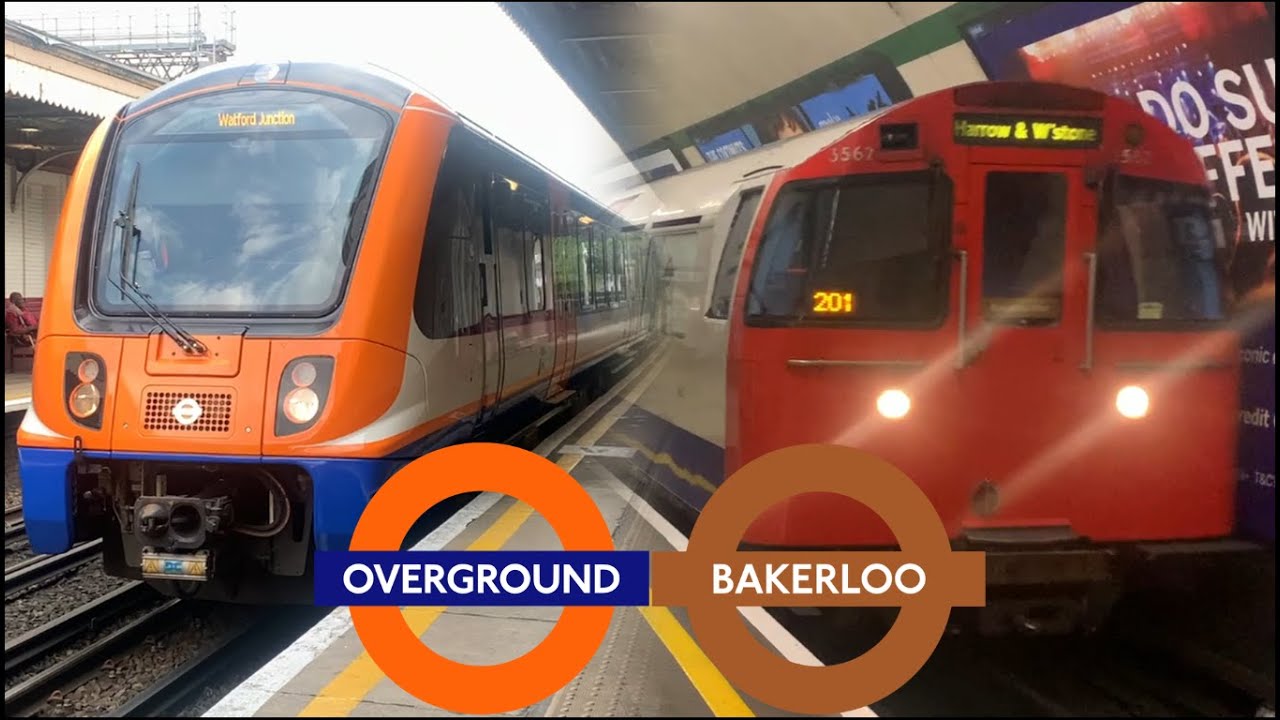 Trains along the Bakerloo Line - YouTube