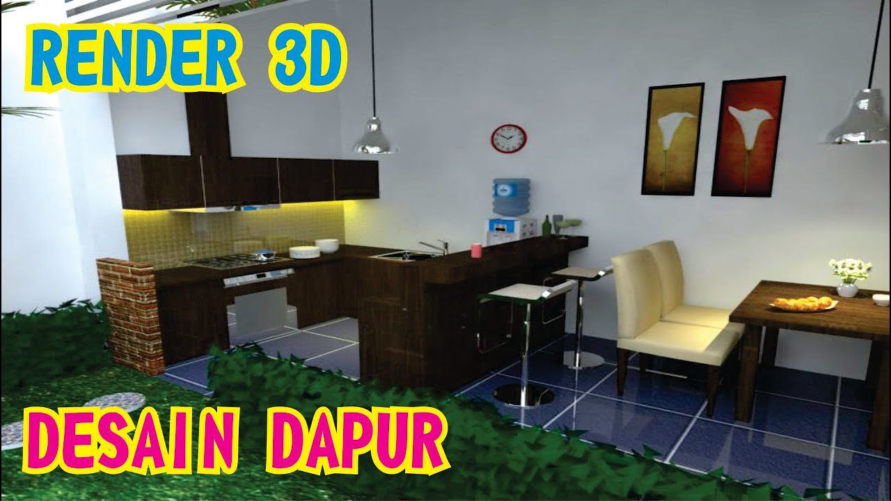3d Render Dapur - YouTube