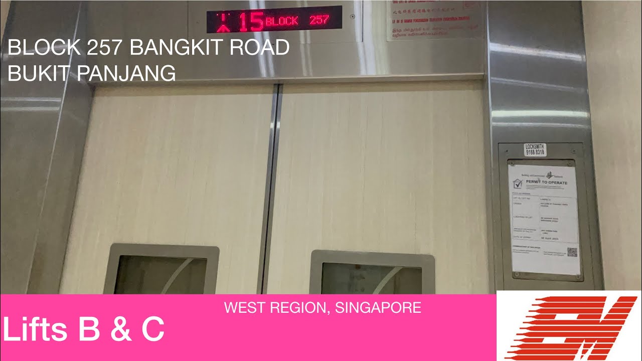 HDB Block 257 Bukit Panjang || EM Elevator (Lifts B & C) - YouTube