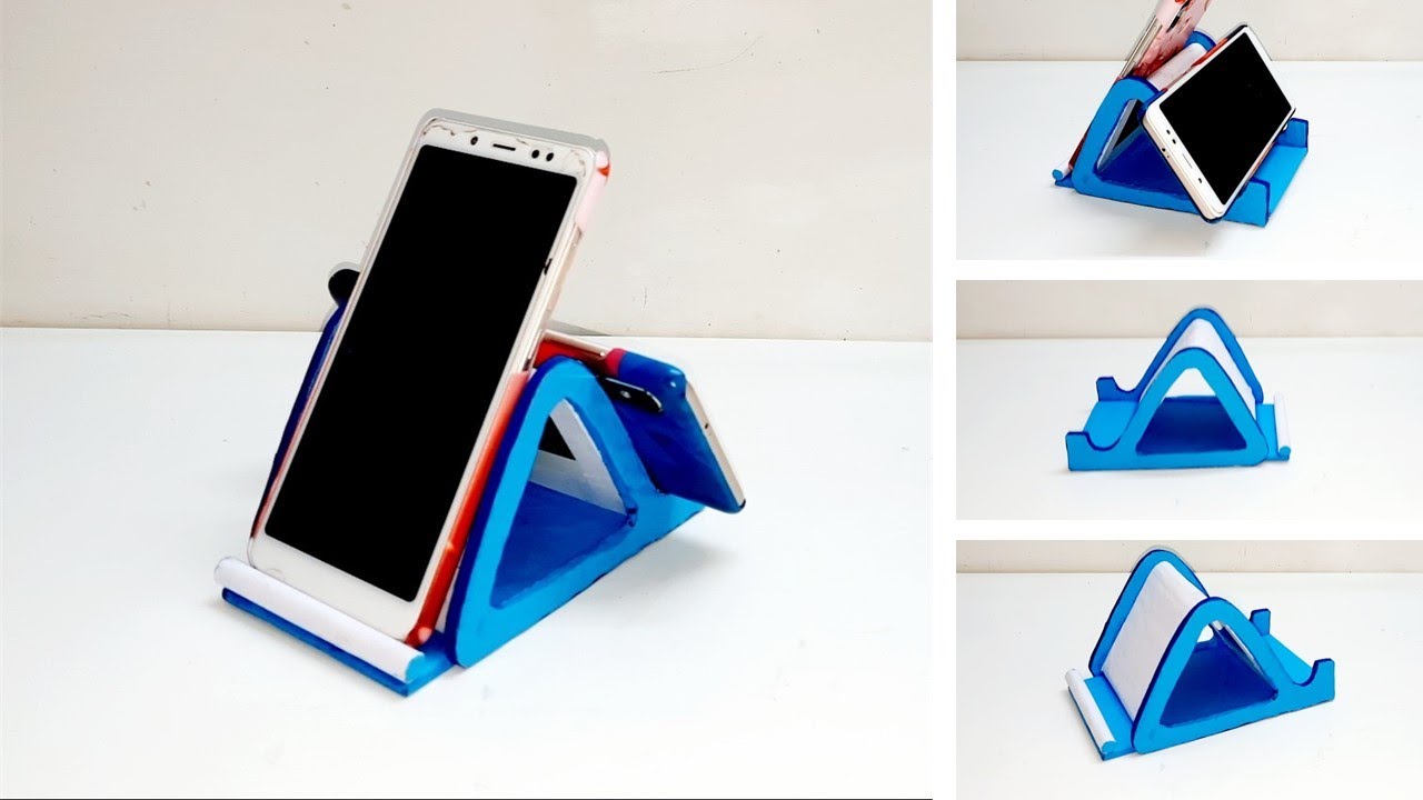 Mobile Stand using Cardboard - Mobile Phone Holder - Mobile Stand - YouTube
