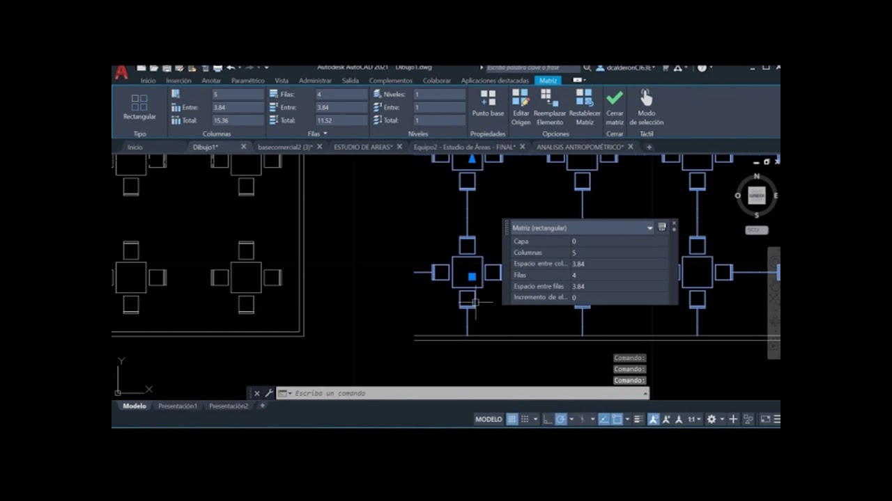 Matrices AutoCAD - YouTube