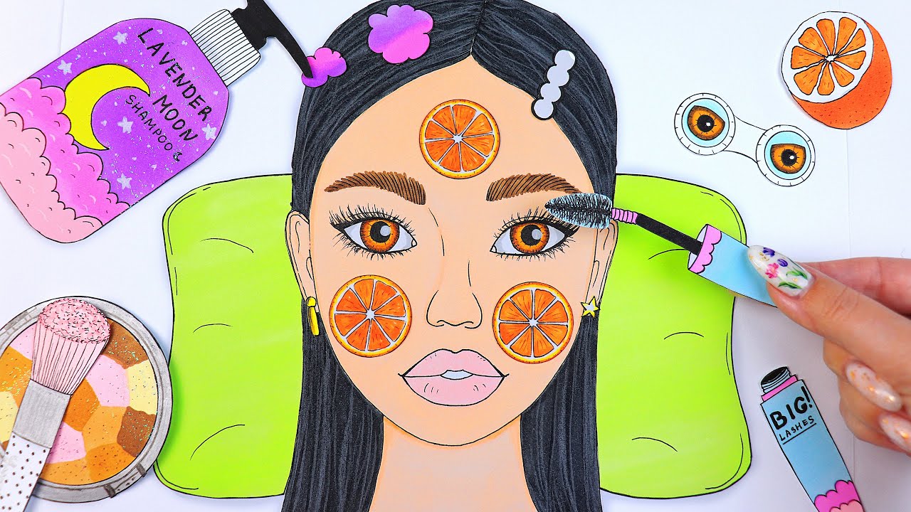 ASMR Makeup & Spa for Girl with PAPER COSMETICS 💄 - YouTube