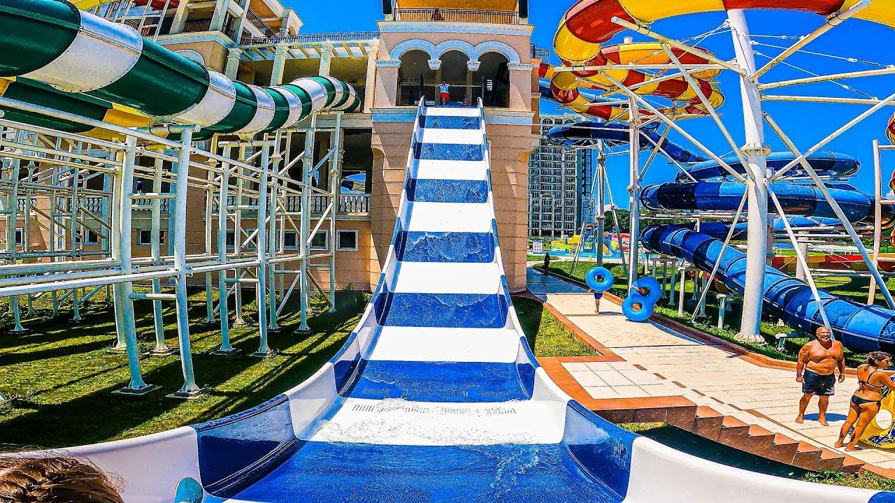 Boomerang Water Slide at Sunset Aquapark - YouTube