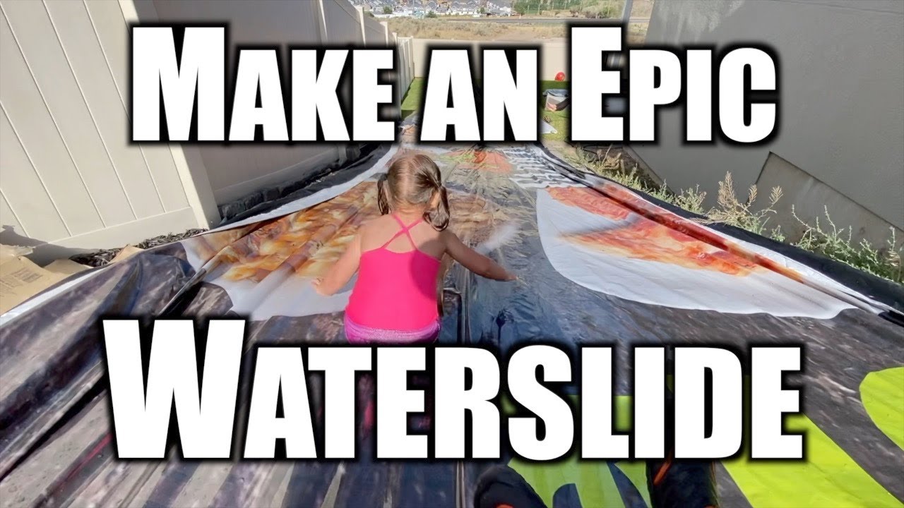 How to DIY a GIANT Waterslide under $200 - YouTube