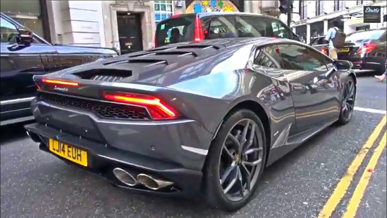 New Lamborghini HURACAN SOUND in London! Start up and acceleration ...