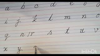 English Cursive Handwriting small letter. | Doovi